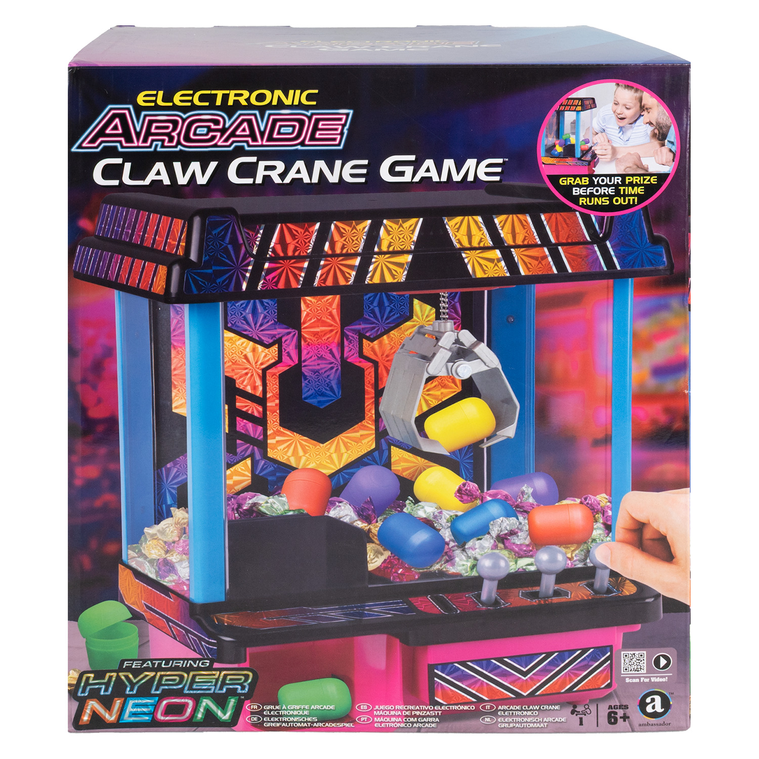 Electronic arcade - Claw crane. Size: 8.7''x13.4''x17.1'' | Rossy