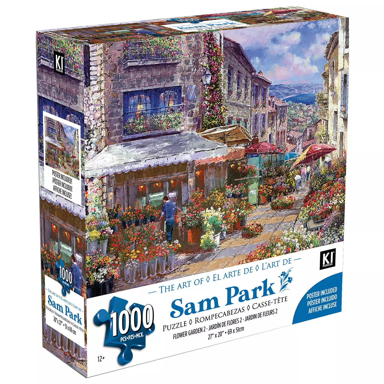 KI - Puzzle, Sam Park, Jardin de fleurs 2, 1000 mcx | Fr | Rossy
